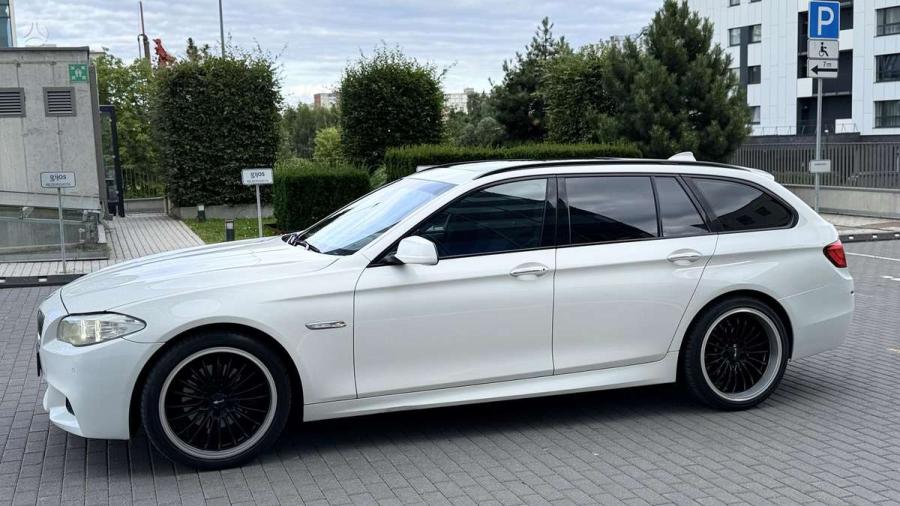 White BMW 520 2012 in Vilnius, with an engine capacity of 2.00 L and mileage of 314 thousand km for 9500 €, photo 17 on AUTOMOTO.COM.LV