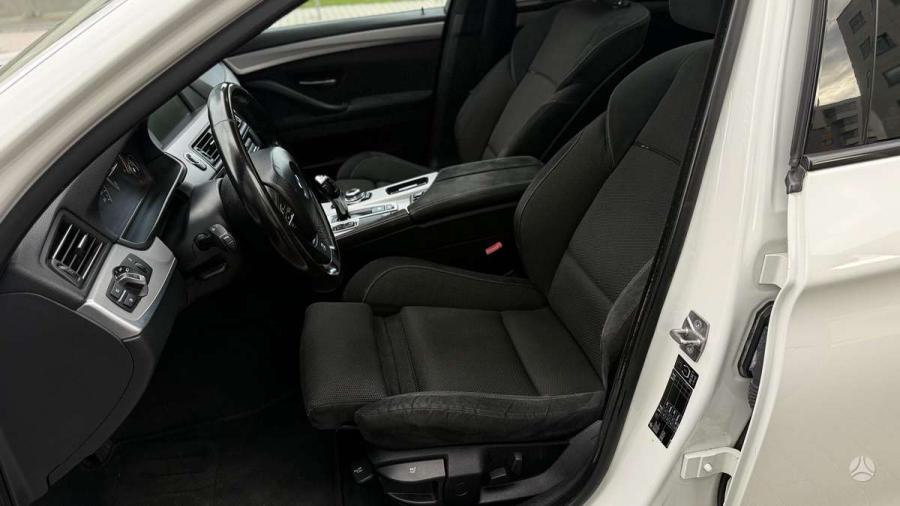White BMW 520 2012 in Vilnius, with an engine capacity of 2.00 L and mileage of 314 thousand km for 9500 €, photo 24 on AUTOMOTO.COM.LV