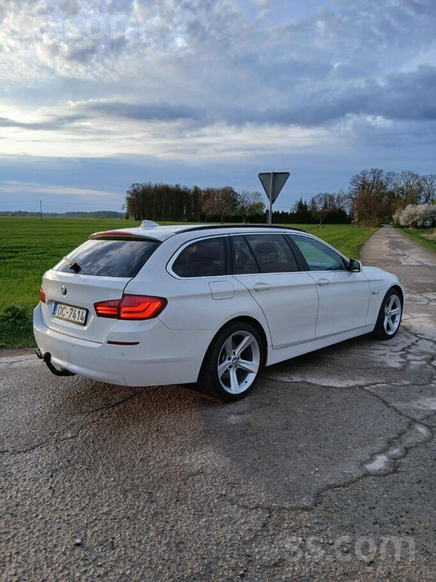 White BMW 520 2013 in Bauska, with an engine capacity of 2.00 L and mileage of 311 thousand km for 6250 €, photo 5 on AUTOMOTO.COM.LV