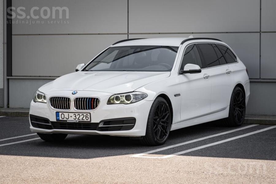 White BMW 520 2013 in Riga, with an engine capacity of 2.00 L and mileage of 223 thousand km for 9750 €, photo 1 on AUTOMOTO.COM.LV