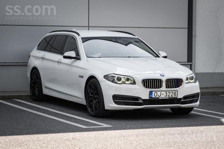 White BMW 520 2013 in Riga, with an engine capacity of 2.00 L and mileage of 223 thousand km for 9750 €, photo 4 on AUTOMOTO.COM.LV