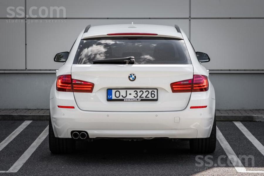 White BMW 520 2013 in Riga, with an engine capacity of 2.00 L and mileage of 223 thousand km for 9750 €, photo 6 on AUTOMOTO.COM.LV