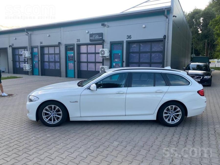 White BMW 520 2013 in Riga, with an engine capacity of 2.00 L and mileage of 337 thousand km for 8400 €, photo 9 on AUTOMOTO.COM.LV