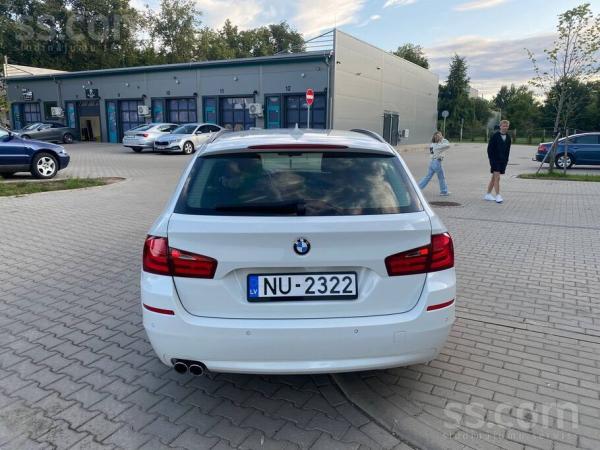 BMW 520 2013 in Riga on AUTOMOTO.COM.LV White BMW 520 2013 in Riga, with an engine capacity of 2.00 L and mileage of 337 thousand km for 8400 €, photo 7 on AUTOMOTO.COM.LV