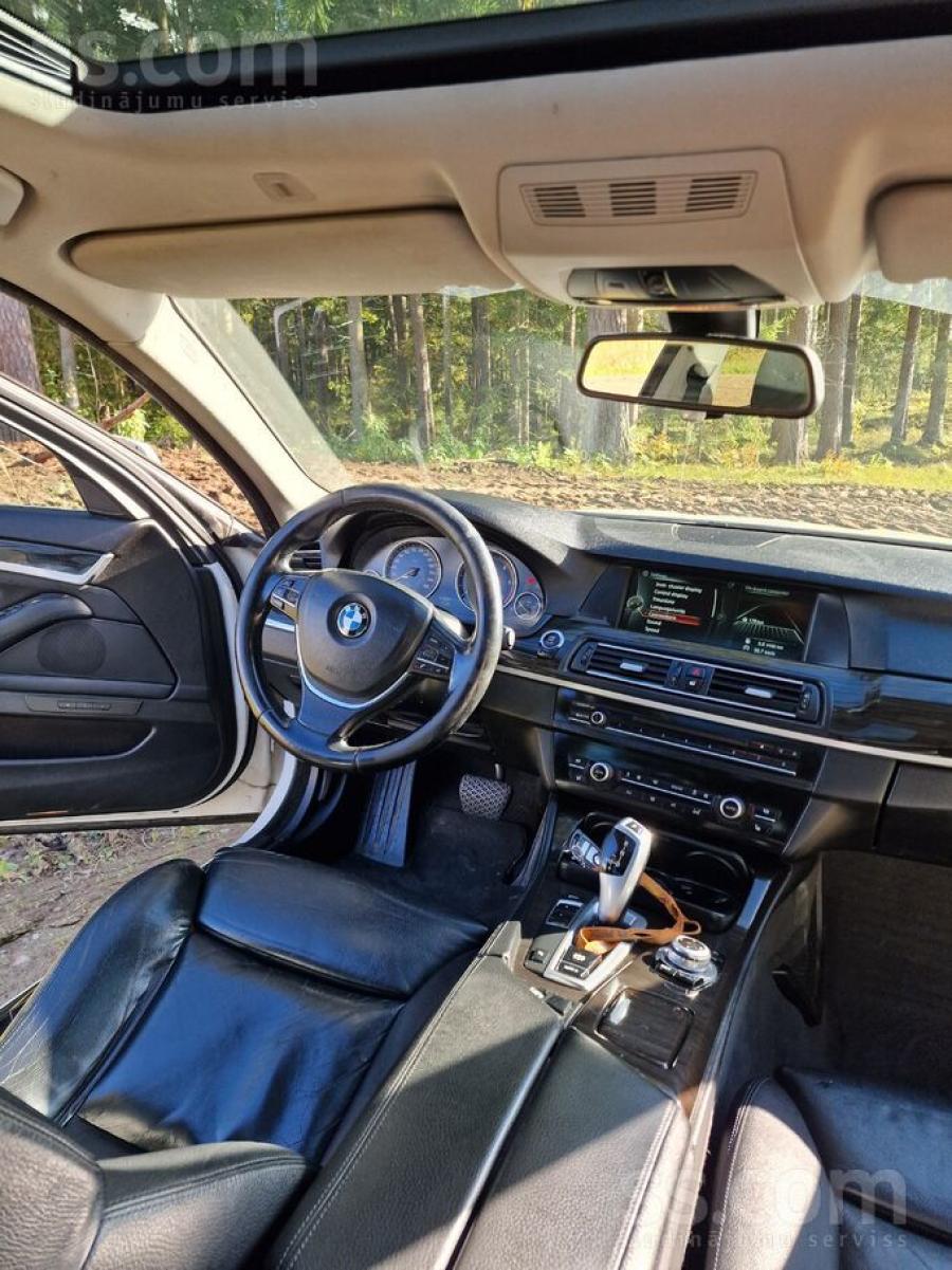 White BMW 520 2013 in Bauska, with an engine capacity of 2.00 L and mileage of 448 thousand km for 5900 €, photo 5 on AUTOMOTO.COM.LV