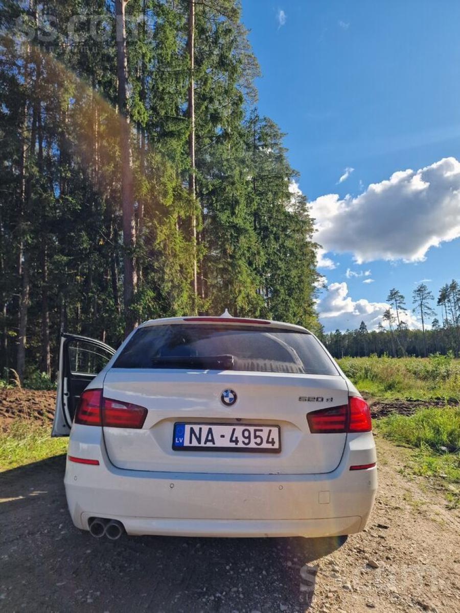 White BMW 520 2013 in Bauska, with an engine capacity of 2.00 L and mileage of 448 thousand km for 5900 €, photo 6 on AUTOMOTO.COM.LV