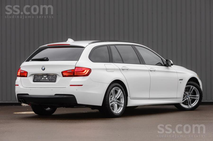 White BMW 520 2014 in Jelgava, with an engine capacity of 2.00 L and mileage of 0 thousand km for 14500 €, photo 7 on AUTOMOTO.COM.LV
