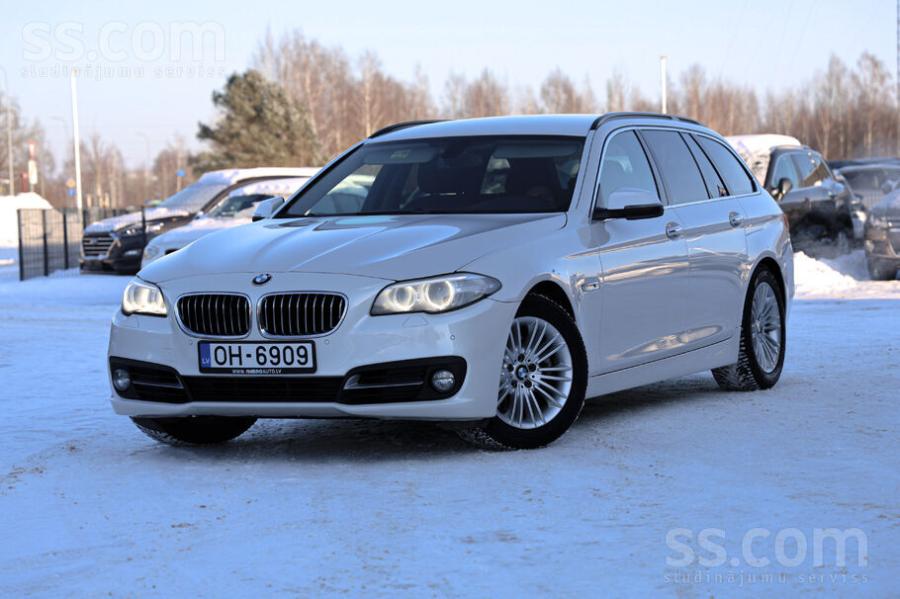 White BMW 520 2014 in Jelgava, with an engine capacity of 2.00 L and mileage of 0 thousand km for 9750 €, photo 1 on AUTOMOTO.COM.LV