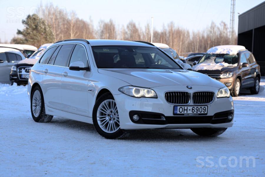 White BMW 520 2014 in Jelgava, with an engine capacity of 2.00 L and mileage of 0 thousand km for 9750 €, photo 3 on AUTOMOTO.COM.LV