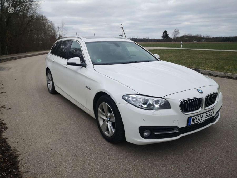 White BMW 520 2014 in Panevezys, with an engine capacity of 2.00 L and mileage of 320 thousand km for 10500 €, photo 3 on AUTOMOTO.COM.LV