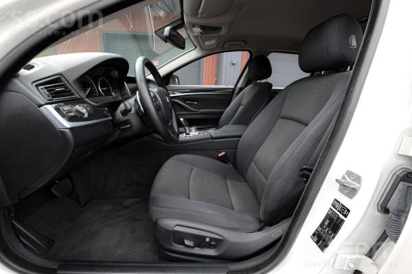 White BMW 520 2014 in Jelgava, with an engine capacity of 2.00 L and mileage of 0 thousand km for 9750 €, photo 7 on AUTOMOTO.COM.LV