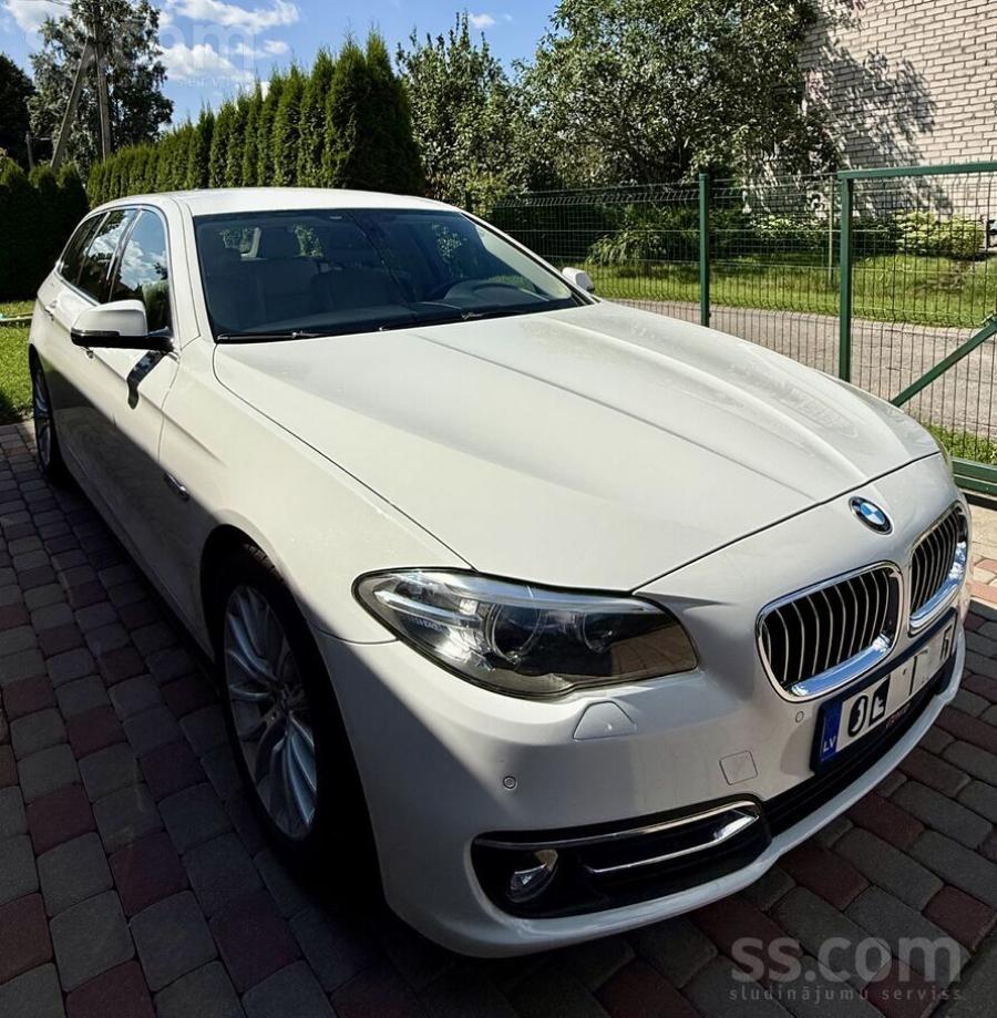 White BMW 520 2014 in Ogre, with an engine capacity of 2.00 L and mileage of 265 thousand km for 9100 €, photo 3 on AUTOMOTO.COM.LV