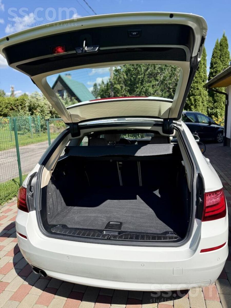 White BMW 520 2014 in Ogre, with an engine capacity of 2.00 L and mileage of 265 thousand km for 9100 €, photo 8 on AUTOMOTO.COM.LV