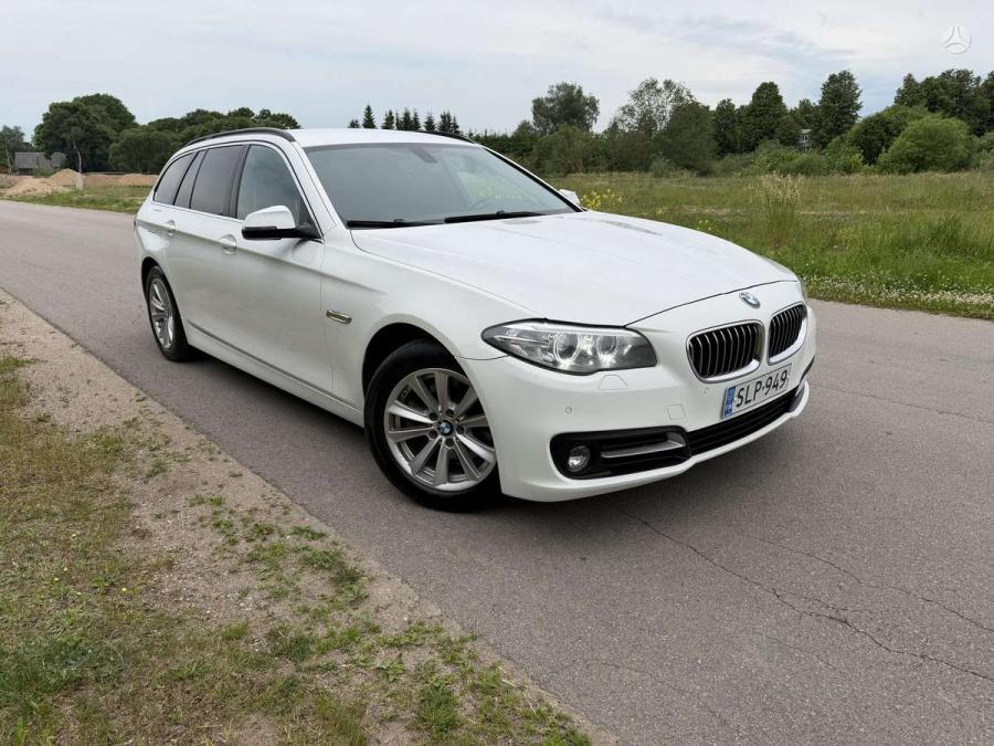 White BMW 520 2014 in Kelme, with an engine capacity of 2.00 L and mileage of 411 thousand km for 7250 €, photo 4 on AUTOMOTO.COM.LV