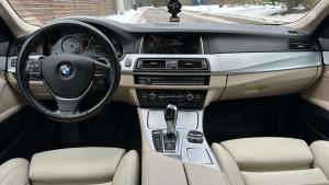 White BMW 520 2015 in Vilnius, with an engine capacity of 2.00 L and mileage of 277 thousand km for 11070 €, photo 12 on AUTOMOTO.COM.LV