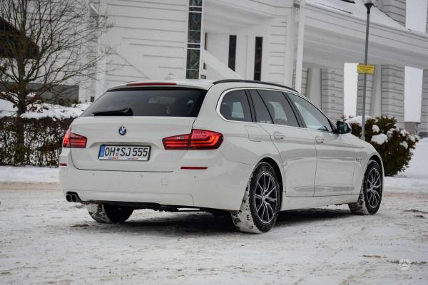 White BMW 520 2015 in Elektrenai, with an engine capacity of 2.00 L and mileage of 248 thousand km for 11450 €, photo 5 on AUTOMOTO.COM.LV