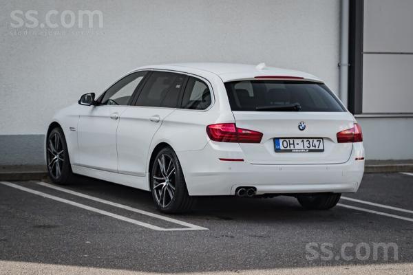 White BMW 520 2015 in Riga, with an engine capacity of 2.00 L and mileage of 188 thousand km for 12150 €, photo 6 on AUTOMOTO.COM.LV