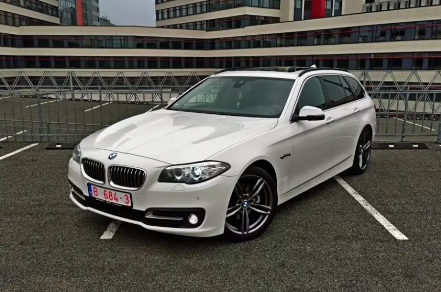 White BMW 520 2015 in Riga, with an engine capacity of 2.00 L and mileage of 169 thousand km for 15500 €, photo 1 on AUTOMOTO.COM.LV