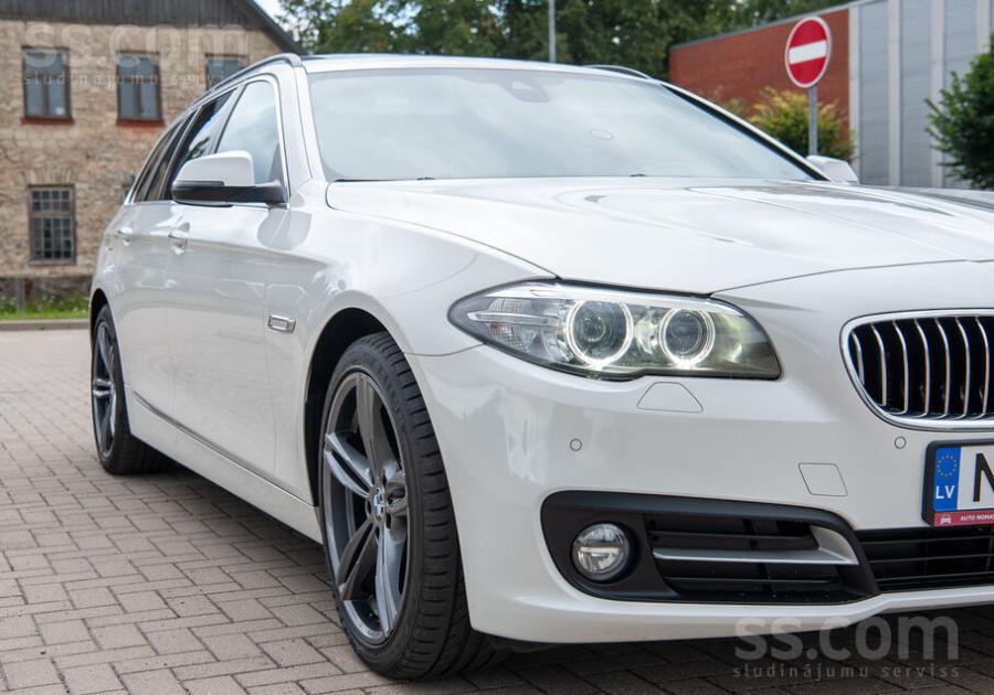 White BMW 520 2015 in Cesis, with an engine capacity of 2.00 L and mileage of 224 thousand km for 12250 €, photo 1 on AUTOMOTO.COM.LV