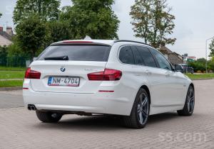 White BMW 520 2015 in Cesis, with an engine capacity of 2.00 L and mileage of 224 thousand km for 12250 €, photo 7 on AUTOMOTO.COM.LV