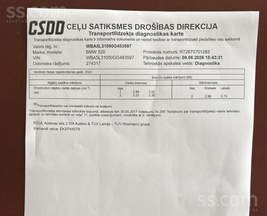 Balts BMW 520 2016 Rīga, ar dzinēja tilpumu 2.00 L un nobraukumu 247 tūkst. km par 13499 €, foto 29 vietnē AUTOMOTO.COM.LV