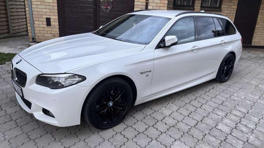 White BMW 520 2016 in Kedainiai, with an engine capacity of 2.00 L and mileage of 300 thousand km for 10899 €, photo 5 on AUTOMOTO.COM.LV