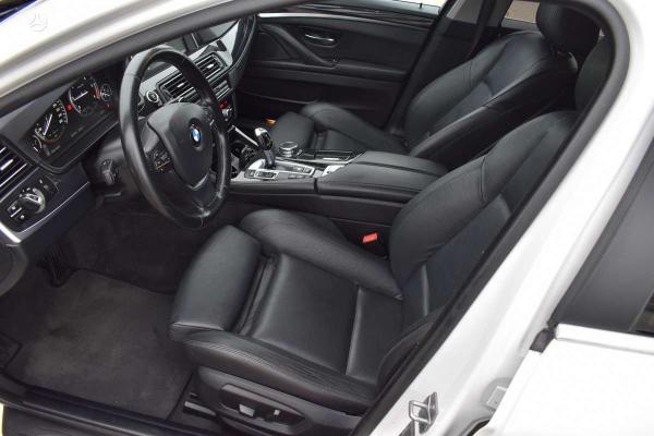 White BMW 520 2016 in Taurage, with an engine capacity of 2.00 L and mileage of 240 thousand km for 9700 €, photo 7 on AUTOMOTO.COM.LV