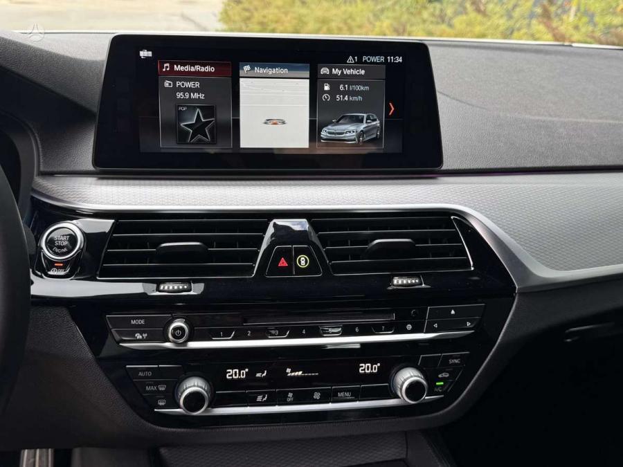 White BMW 520 2017 in Vilnius, with an engine capacity of 2.00 L and mileage of 334 thousand km for 16500 €, photo 11 on AUTOMOTO.COM.LV