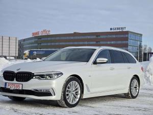 White BMW 520 2018 in Vilnius, with an engine capacity of 2.00 L and mileage of 331 thousand km for 16750 €, photo 8 on AUTOMOTO.COM.LV