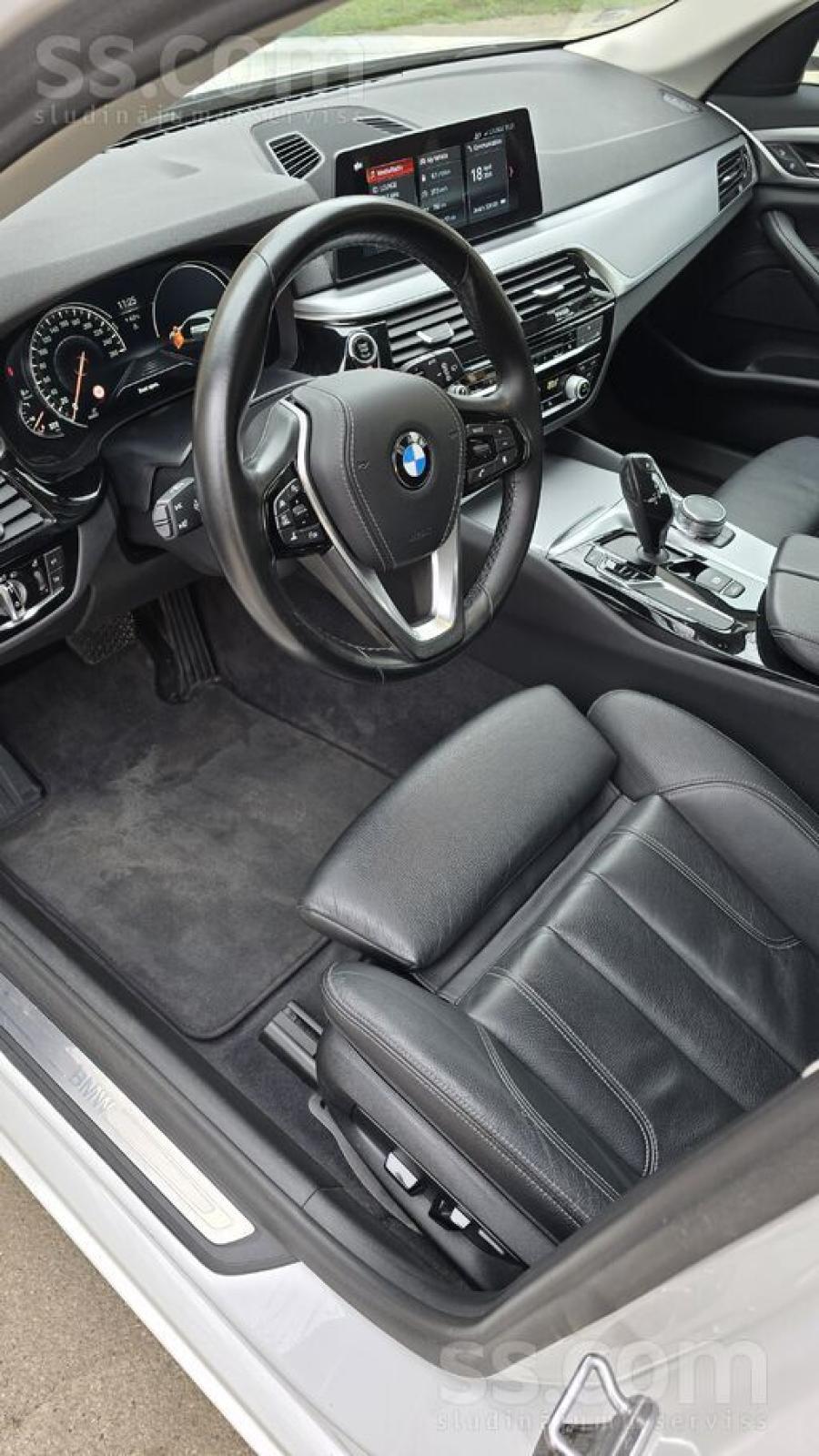 White BMW 520 2018 in Riga, with an engine capacity of 2.00 L and mileage of 295 thousand km for 15850 €, photo 5 on AUTOMOTO.COM.LV