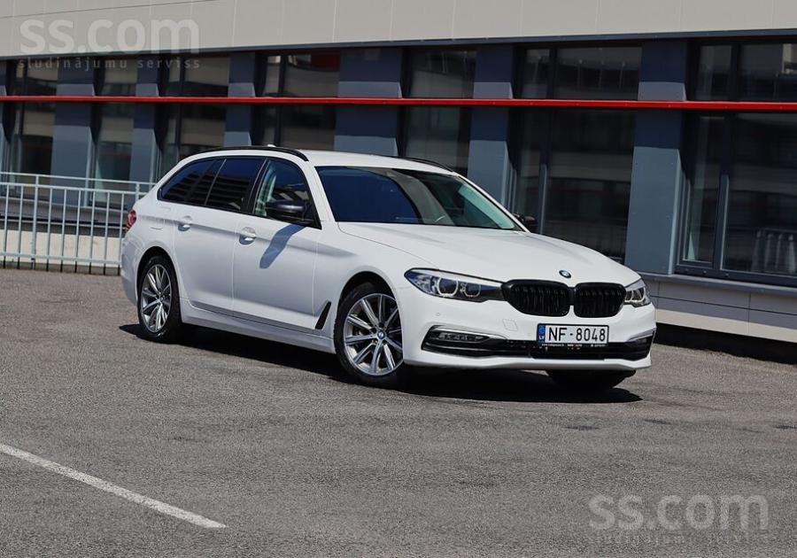 White BMW 520 2018 in Riga, with an engine capacity of 2.00 L and mileage of 278 thousand km for 14980 €, photo 1 on AUTOMOTO.COM.LV