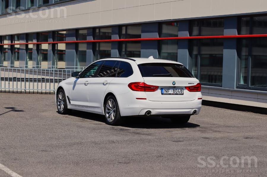 White BMW 520 2018 in Riga, with an engine capacity of 2.00 L and mileage of 278 thousand km for 14980 €, photo 5 on AUTOMOTO.COM.LV
