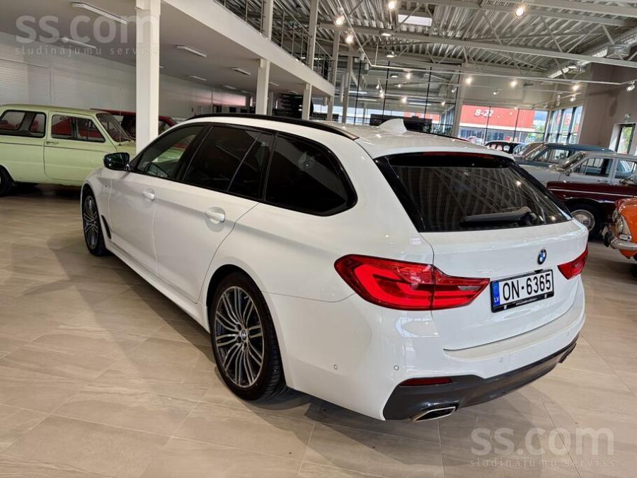 White BMW 520 2019 in Dobele, with an engine capacity of 2.00 L and mileage of 296 thousand km for 18950 €, photo 6 on AUTOMOTO.COM.LV