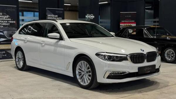BMW 520 2019 in Riga on AUTOMOTO.COM.LV White BMW 520 2019 in Riga, with an engine capacity of 2.00 L and mileage of 267 thousand km for 18490 €, photo 1 on AUTOMOTO.COM.LV