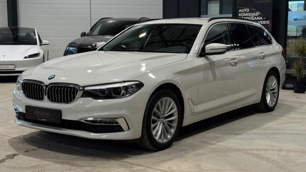 BMW 520 2019 in Riga on AUTOMOTO.COM.LV White BMW 520 2019 in Riga, with an engine capacity of 2.00 L and mileage of 267 thousand km for 18490 €, photo 6 on AUTOMOTO.COM.LV