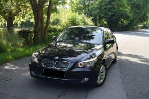 Black BMW 523 2008 in Vilnius, with an engine capacity of 2.50 L and mileage of 296 thousand km for 2500 €, photo  on AUTOMOTO.COM.LV