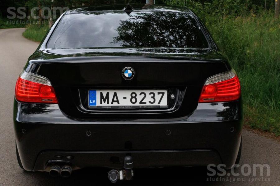 Black BMW 523 2008 in Riga, with an engine capacity of 2.50 L and mileage of 250 thousand km for 5500 €, photo 13 on AUTOMOTO.COM.LV