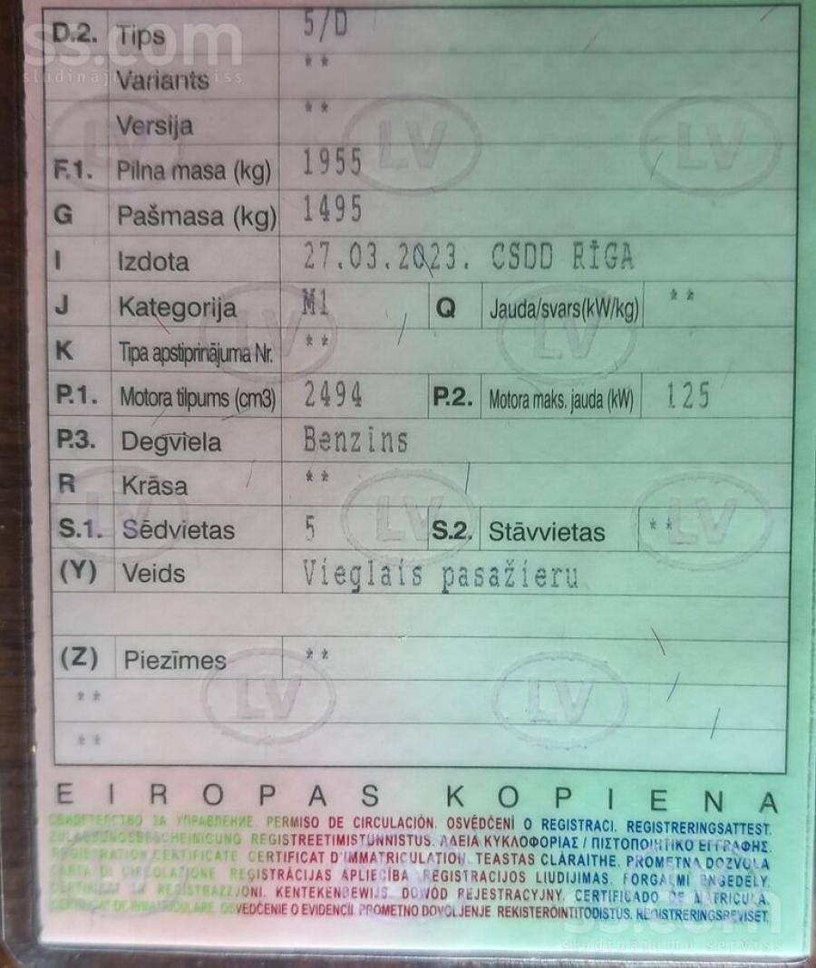 Синий БМВ 523 1998 в Рига, объемом двигателя 2.50 л и пробегом 376 тыс. км за 1850 €, фото 12 на AUTOMOTO.COM.LV