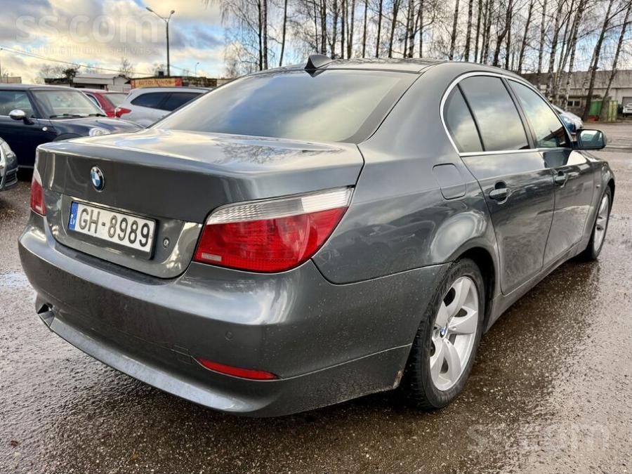 Grey BMW 523 2006 in Riga, with an engine capacity of 2.50 L and mileage of 0 thousand km for 2990 €, photo 6 on AUTOMOTO.COM.LV