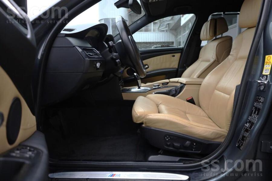 Grey BMW 523 2007 in Riga, with an engine capacity of 2.50 L and mileage of 0 thousand km for 4495 €, photo 10 on AUTOMOTO.COM.LV