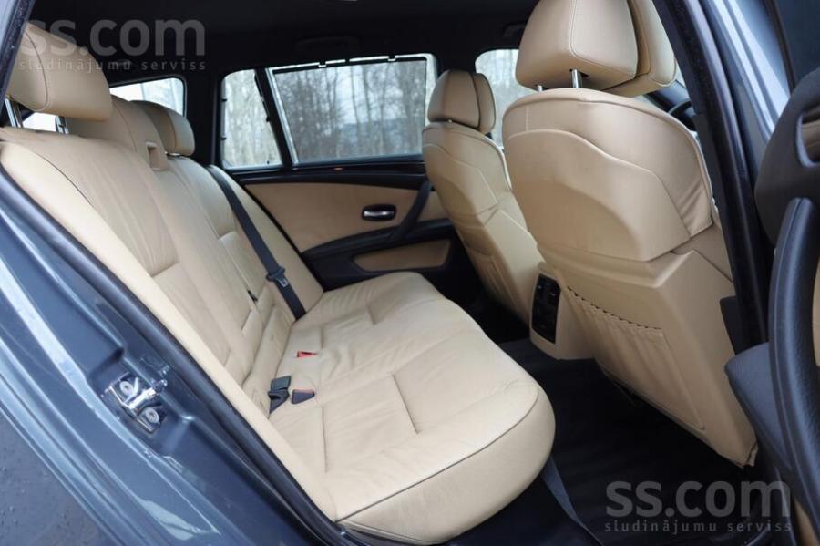 Grey BMW 523 2007 in Riga, with an engine capacity of 2.50 L and mileage of 0 thousand km for 4495 €, photo 17 on AUTOMOTO.COM.LV