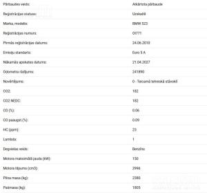 Белый БМВ 523 2010 в Рига, объемом двигателя 3.00 л и пробегом 245 тыс. км за 8400 €, фото 22 на AUTOMOTO.COM.LV
