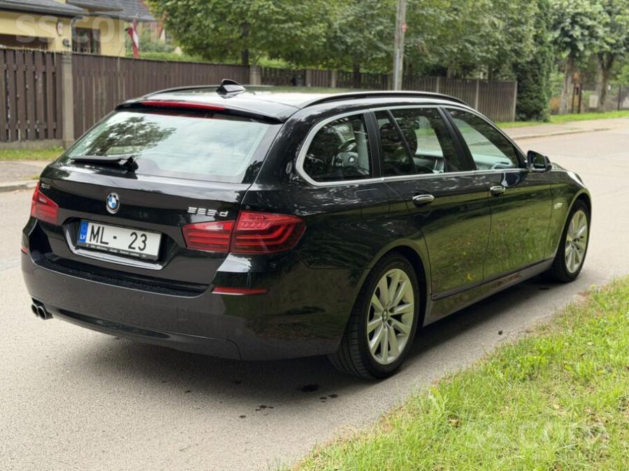 Black BMW 525 2014 in Riga, with an engine capacity of 2.00 L and mileage of 158 thousand km for 11900 €, photo 5 on AUTOMOTO.COM.LV