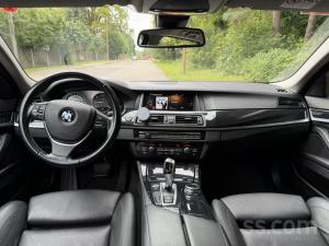 Black BMW 525 2014 in Riga, with an engine capacity of 2.00 L and mileage of 158 thousand km for 11900 €, photo 10 on AUTOMOTO.COM.LV