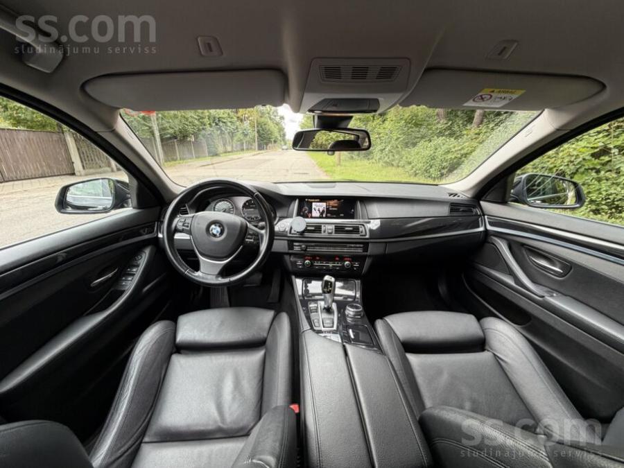 Black BMW 525 2014 in Riga, with an engine capacity of 2.00 L and mileage of 158 thousand km for 11900 €, photo 11 on AUTOMOTO.COM.LV