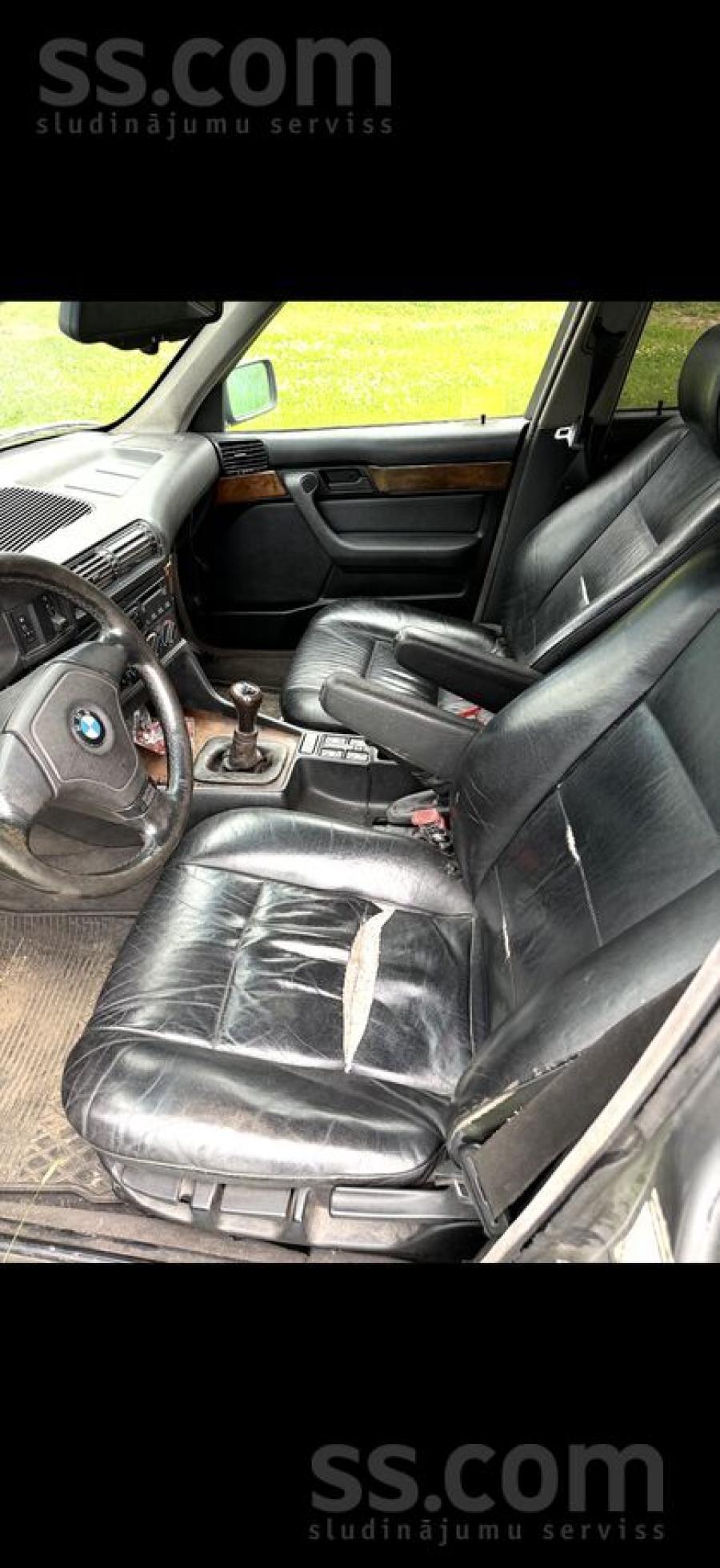 Black BMW 525 1994 in Rezekne, with an engine capacity of 2.50 L and mileage of 450 thousand km for 3500 €, photo 4 on AUTOMOTO.COM.LV