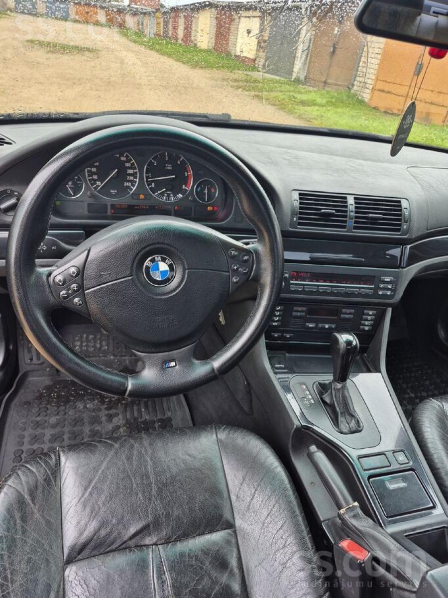 Black BMW 525 2000 in Rezekne, with an engine capacity of 2.50 L and mileage of 382 thousand km for 1700 €, photo 6 on AUTOMOTO.COM.LV