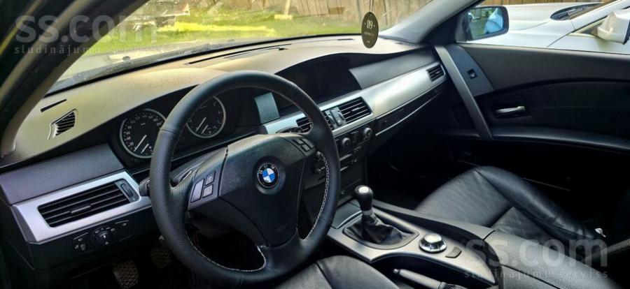 Black BMW 525 2003 in Ogre, with an engine capacity of 2.50 L and mileage of 371 thousand km for 2500 €, photo 7 on AUTOMOTO.COM.LV