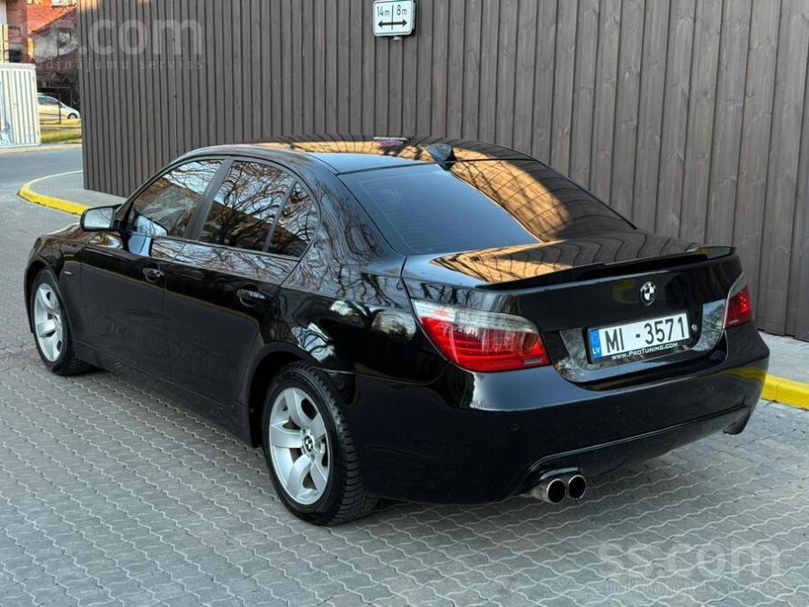 Black BMW 525 2004 in Riga, with an engine capacity of 2.50 L and mileage of 0 thousand km for 3290 €, photo 5 on AUTOMOTO.COM.LV
