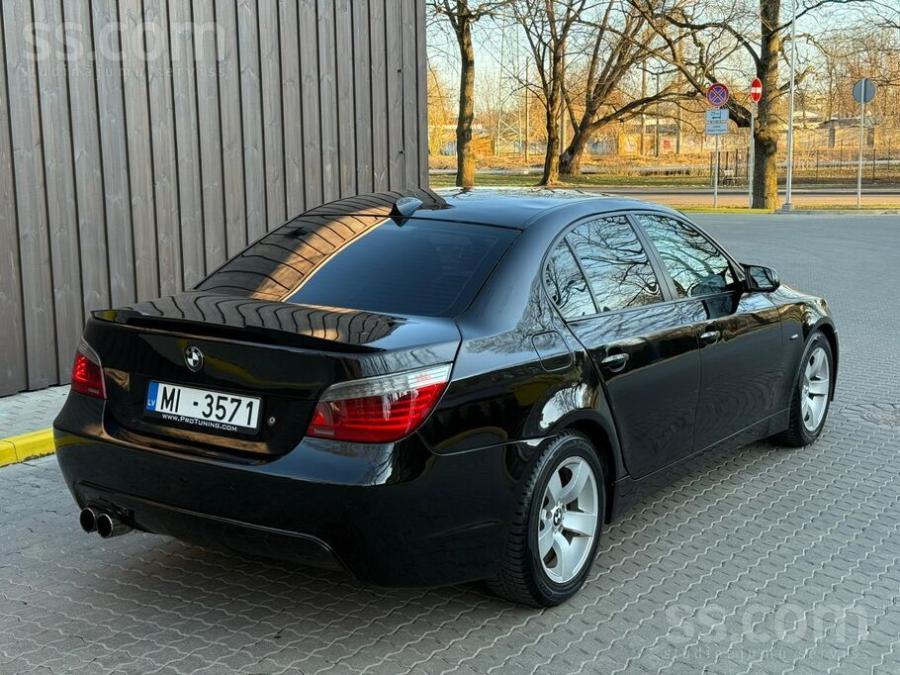 Black BMW 525 2004 in Riga, with an engine capacity of 2.50 L and mileage of 0 thousand km for 3290 €, photo 6 on AUTOMOTO.COM.LV
